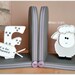 Personalised Sheep Bookends for Children, Nursery Decor, Lamb Bookends ...