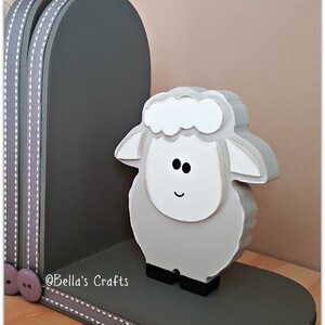 Personalised Sheep Bookends for Children, Nursery Decor, Lamb Bookends ...