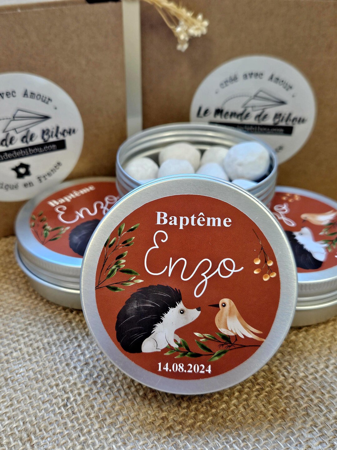 Personalized Autumn Forest Theme Candy Box - Guest Gifts - Candy ...