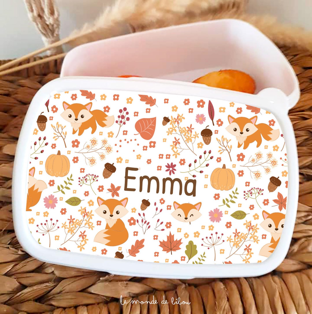 Personalized Lunch Box - Personalized Lunch Box - Name Lunch Box - Fox ...