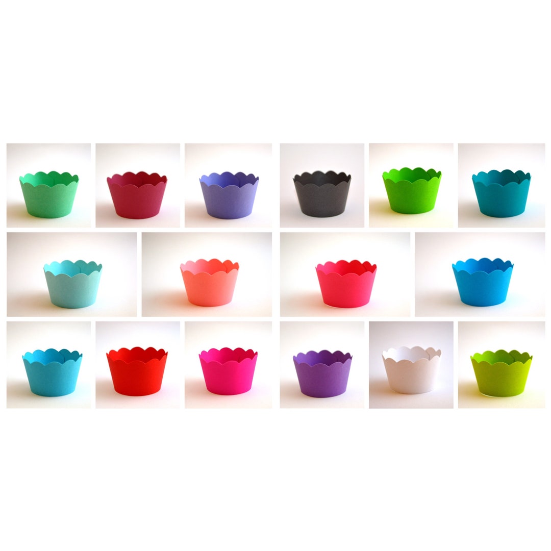 12x CUPCAKE WRAPPER in Standard Size Wedding Christening Birthday ...