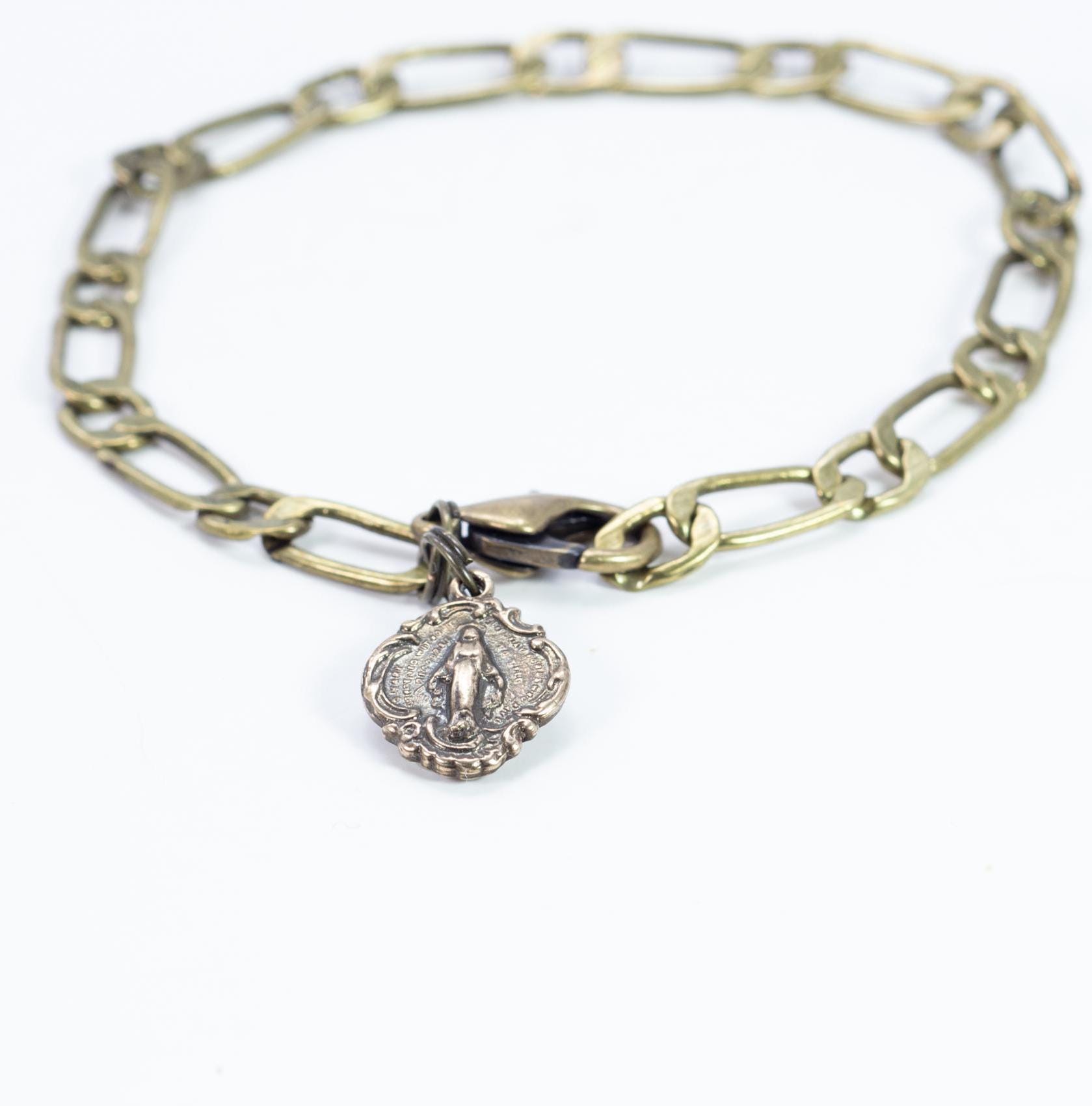 Brass Miraculous Medal Consecration Bracelet, True Devotion ...