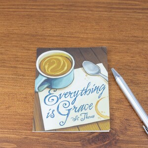 Set of 4 Saint Therese of Lisieux, "everything is Grace" Note Cards ...