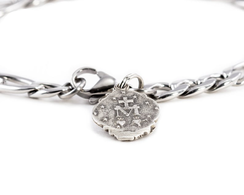 Stainless Steel With Sterling Silver Miraculous Medal Consecration ...