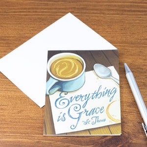 Set of 4 Saint Therese of Lisieux, "everything is Grace" Note Cards ...