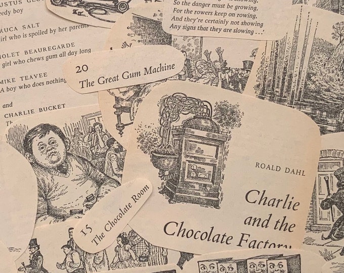 Roald Dahl’s Charlie and the Chocolate Factory 25+ Piece Vintage Paper ...