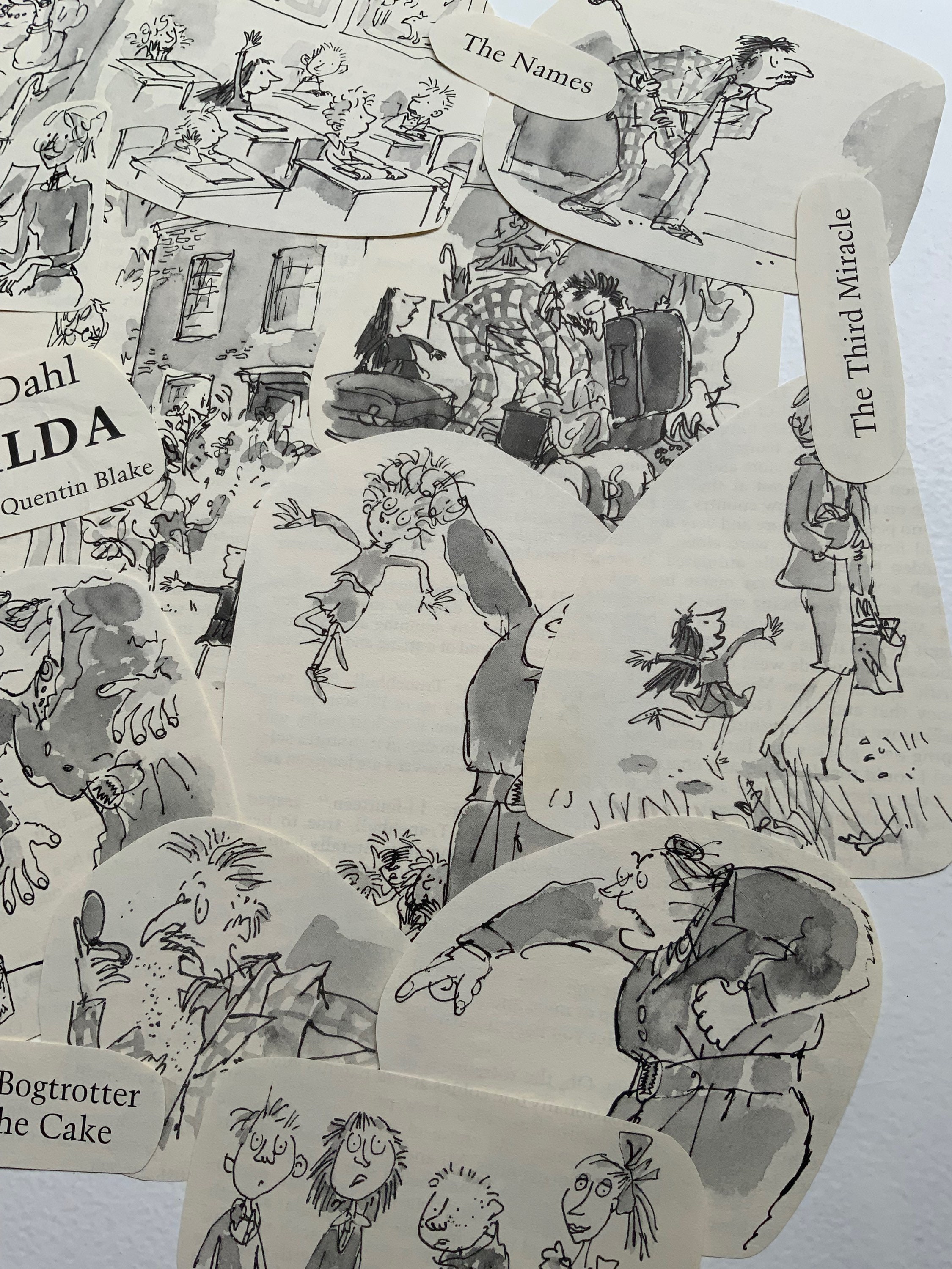 Roald Dahl's Matilda 28 Piece Vintage Paper Pack Quentin Blake Scrap ...