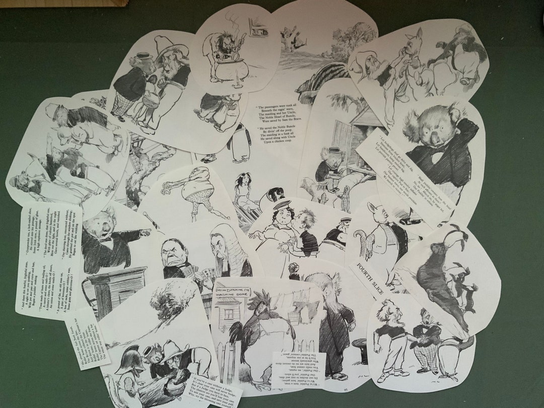 25 Piece the Magic Pudding Paper Pack - Norman Lindsay - Australiana ...