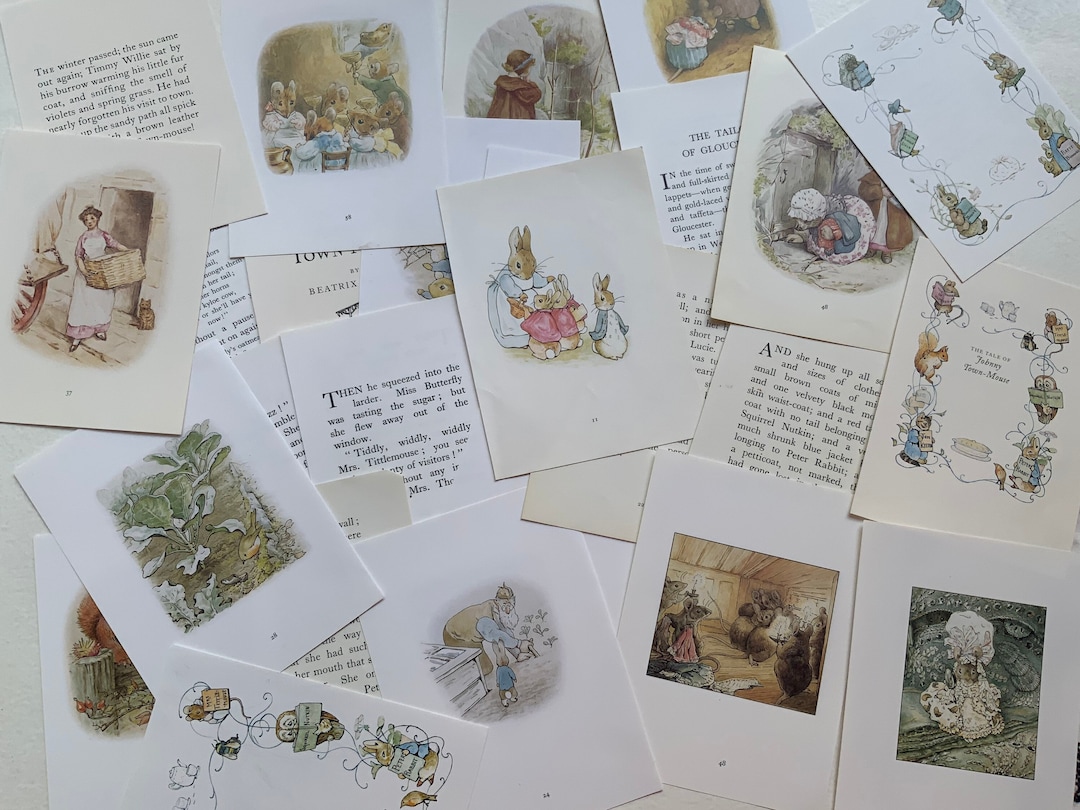 26 Piece Beatrix Potter Paper Pack - Scrapbooking - Ephemera - Junk ...