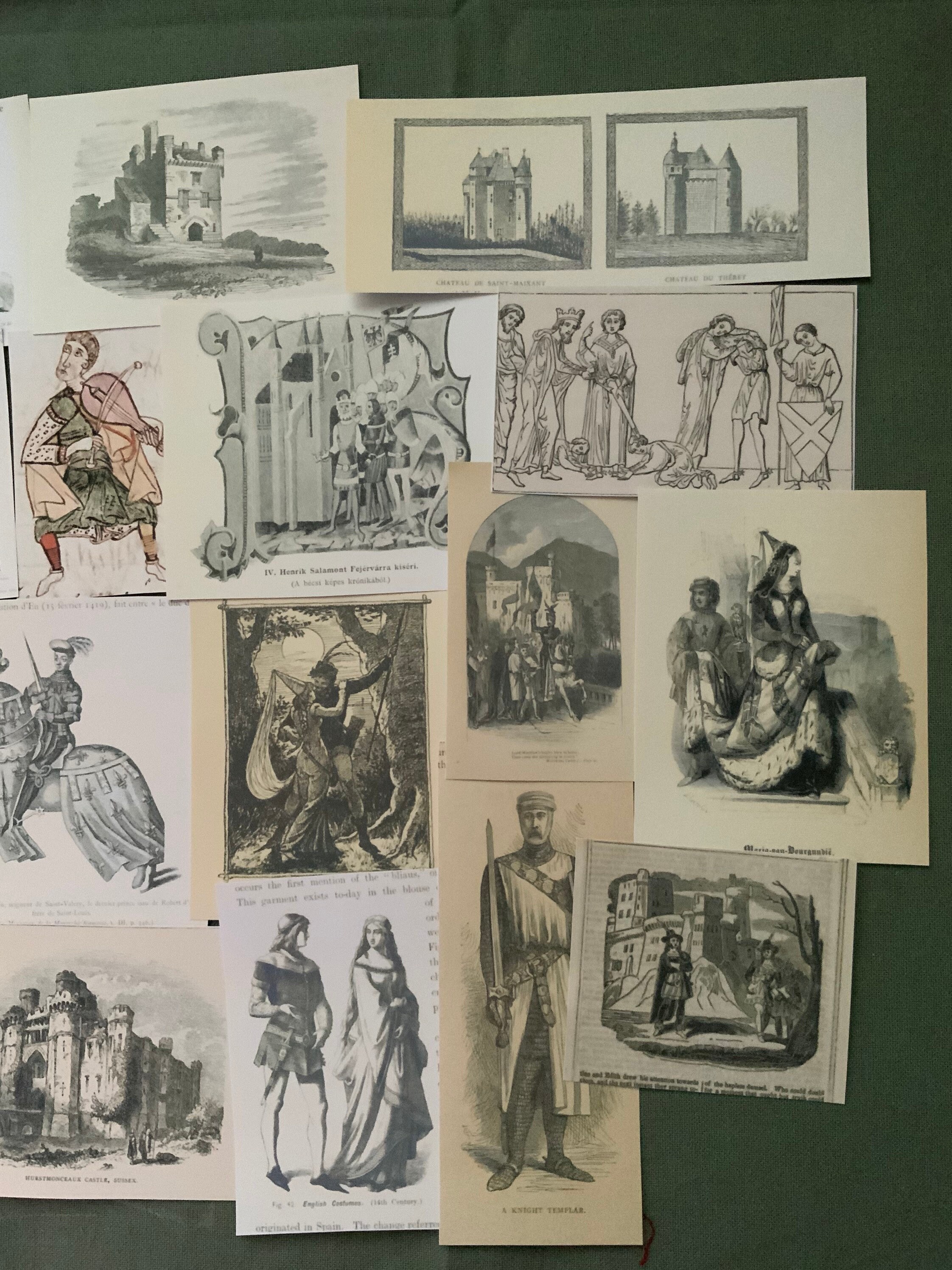 24 Piece Medieval Theme Vintage Paper Pack Scrapbooking - Etsy