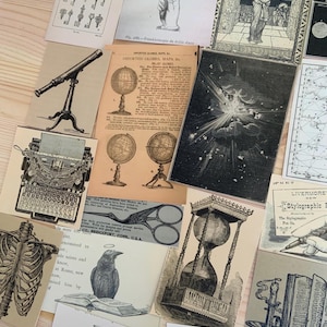 29 Piece Dark Academia Theme Vintage Paper Pack - Scrapbooking Ephemera ...