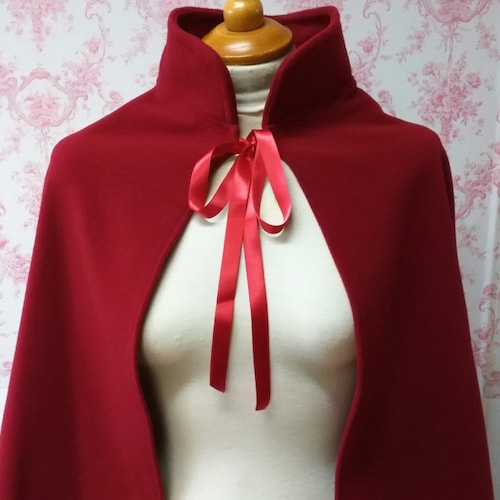 Cape Capelet Shrug With Collar / Capelet Wool / Cloak Woolen / - Etsy ...