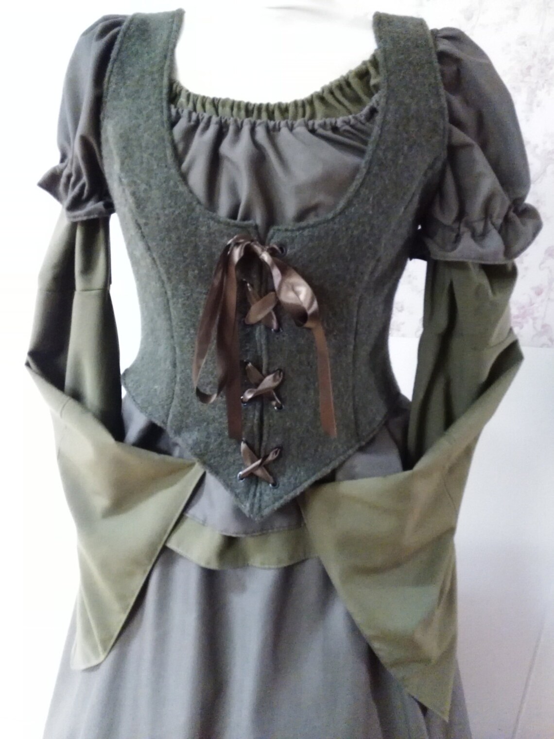 Outlander Bodice / Woolen Bodice / Corset Bodice / Woolen Medieval ...