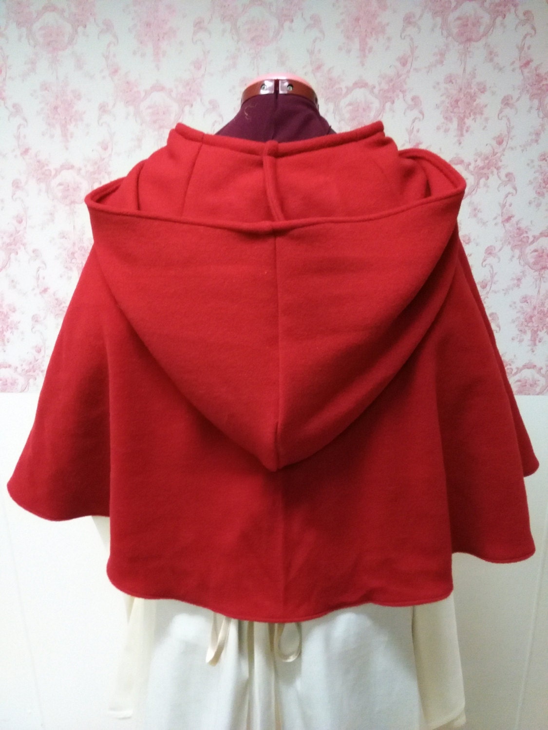 Red Riding Hood Cape Wool Blend / Victorian Cape / Larp | Etsy