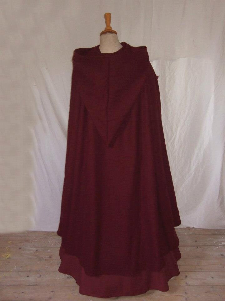 Cashmere Hooded Cape Wool / Hooded Cloak Woolen / Fantasy Cape | Etsy