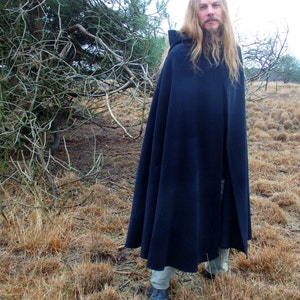 Hooded Cape Wool / Hooded Cloak Woolen / Woolen Hooded Cape / Fantasy ...