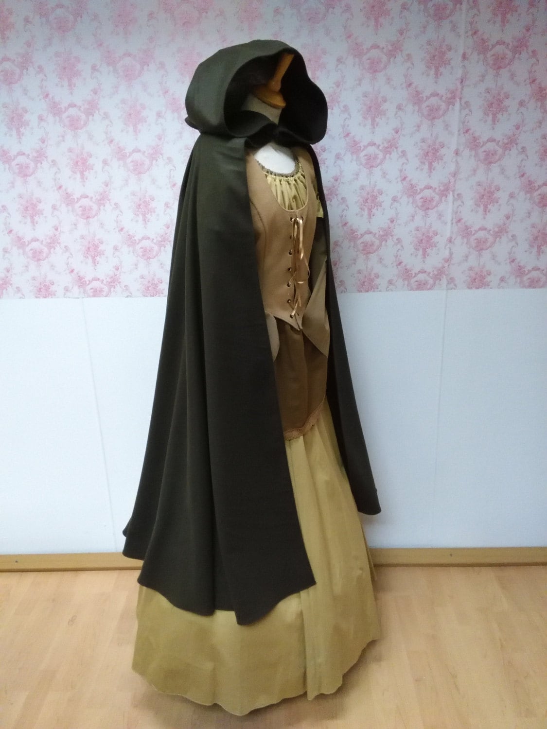 Red Ridinghood / Hooded Cape Wool Blend / Hooded Cloak / - Etsy