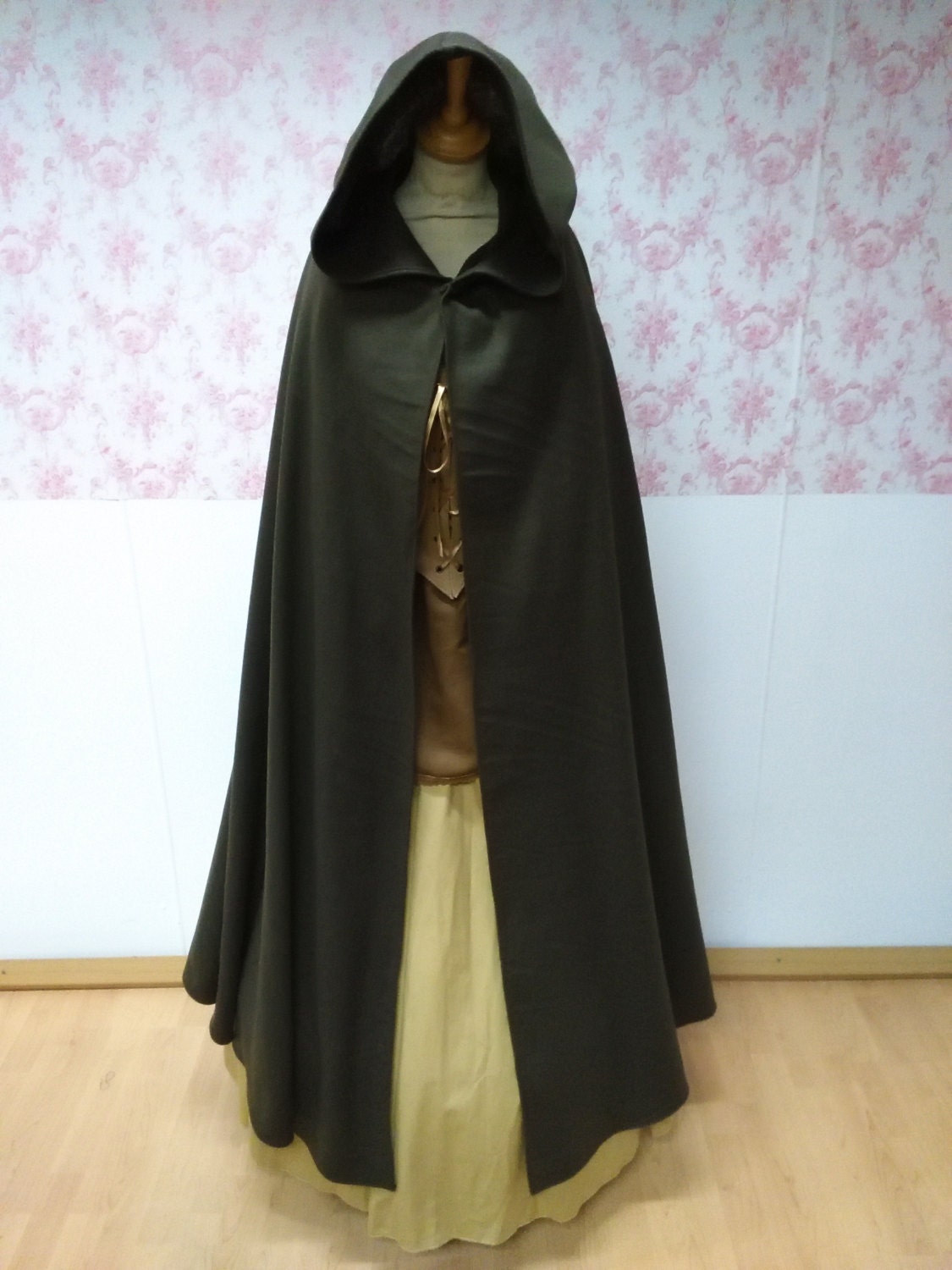 Hooded Cape Wool / Hooded Cloak Woolen / Woolen Hooded Cape / - Etsy ...