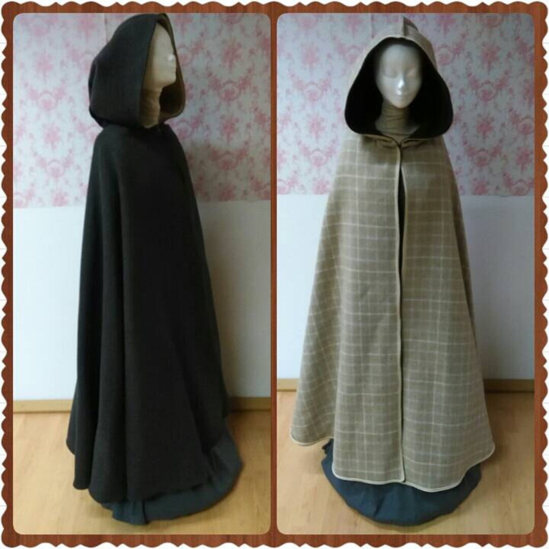 Outlander Reversible Hooded Cape / Hooded Cloak Woolen / Wool - Etsy