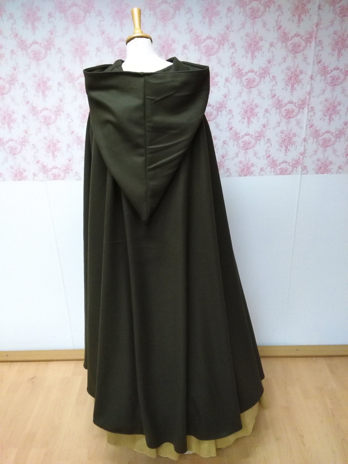 Hooded Cape Wool / Hooded Cloak Woolen / Woolen Hooded Cape / - Etsy ...