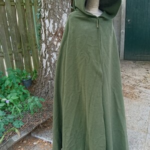 Cashmere Green Hooded Cape Wool / Hooded Cloak Wool / Outlander ...