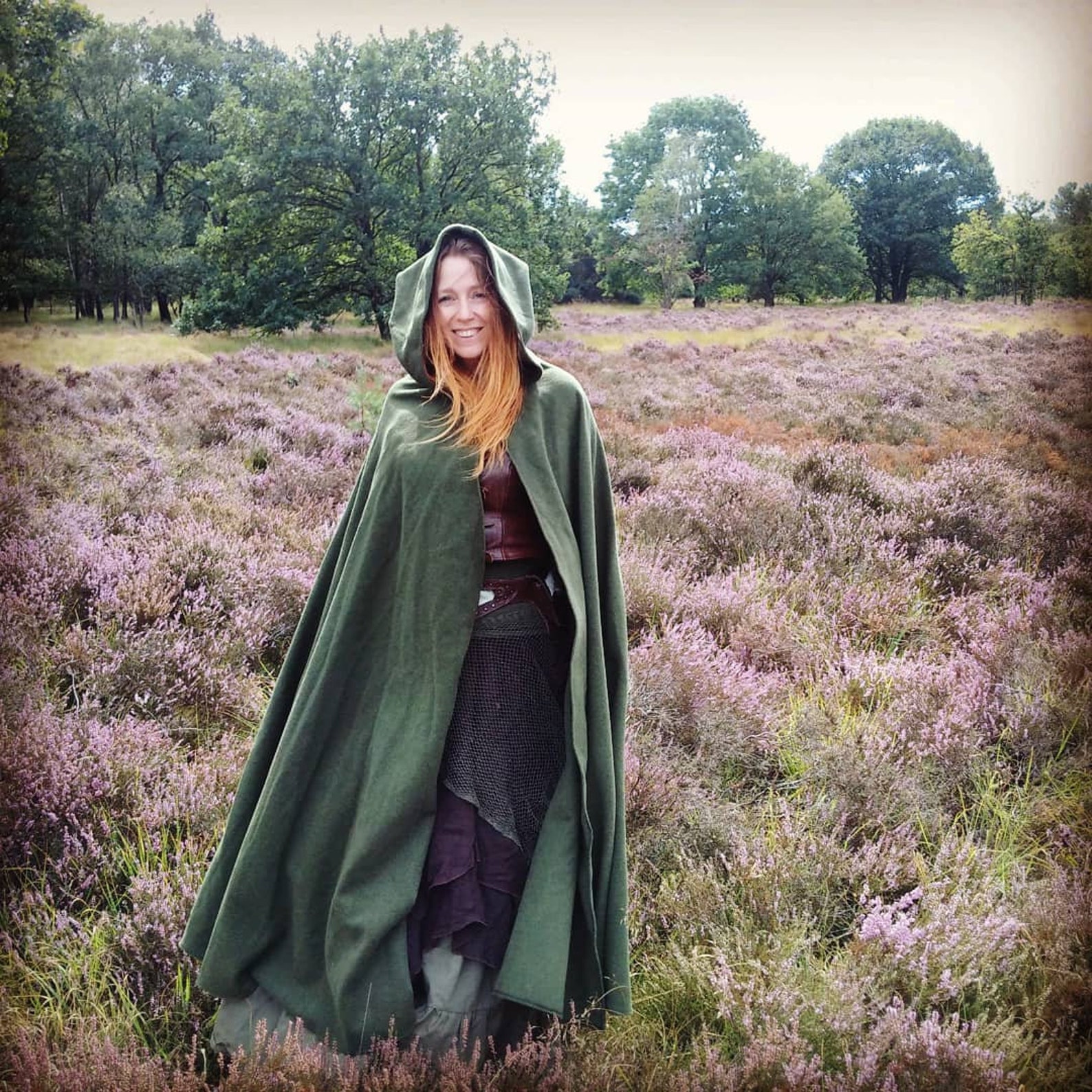 Cashmere Hooded Cape Wool / Hooded Cloak Wool / Fantasy Cape / | Etsy