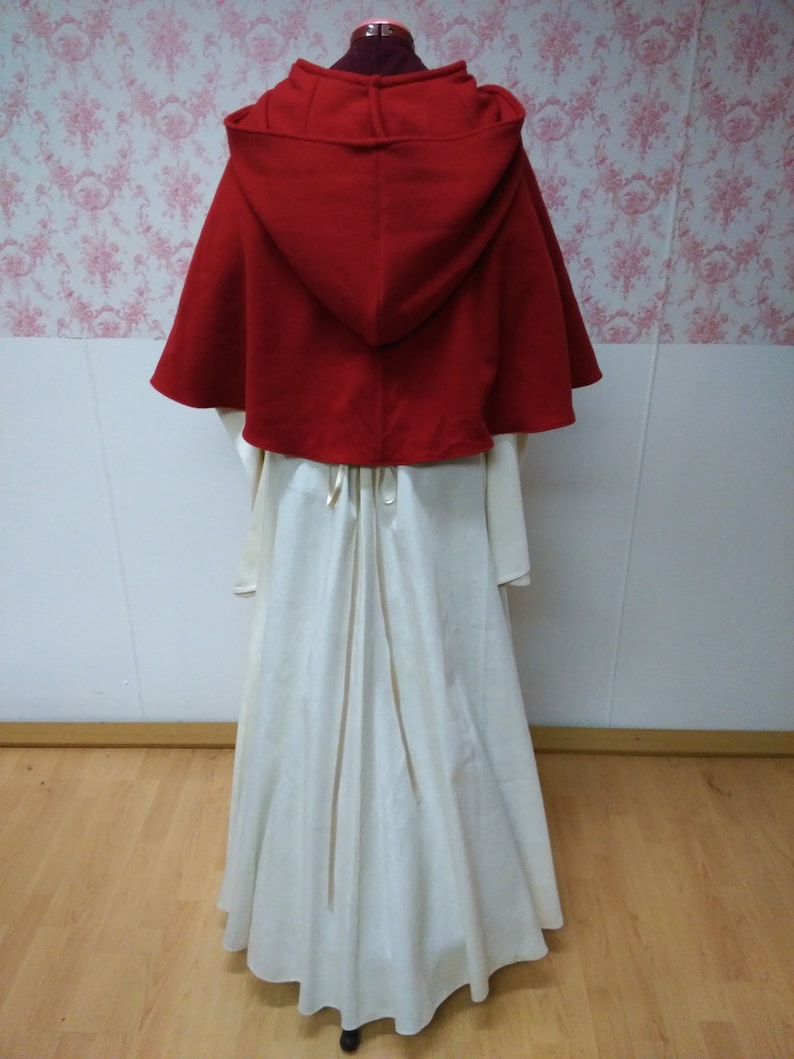 Red Riding Hood Cape Wool Blend / Victorian Cape / Larp - Etsy