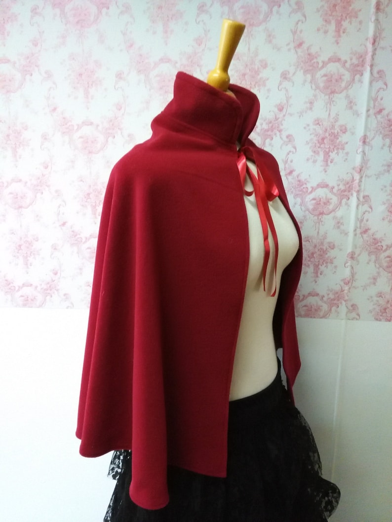 Capelet Shrug With Collar / Capelet Wool Blend / Cloak / - Etsy