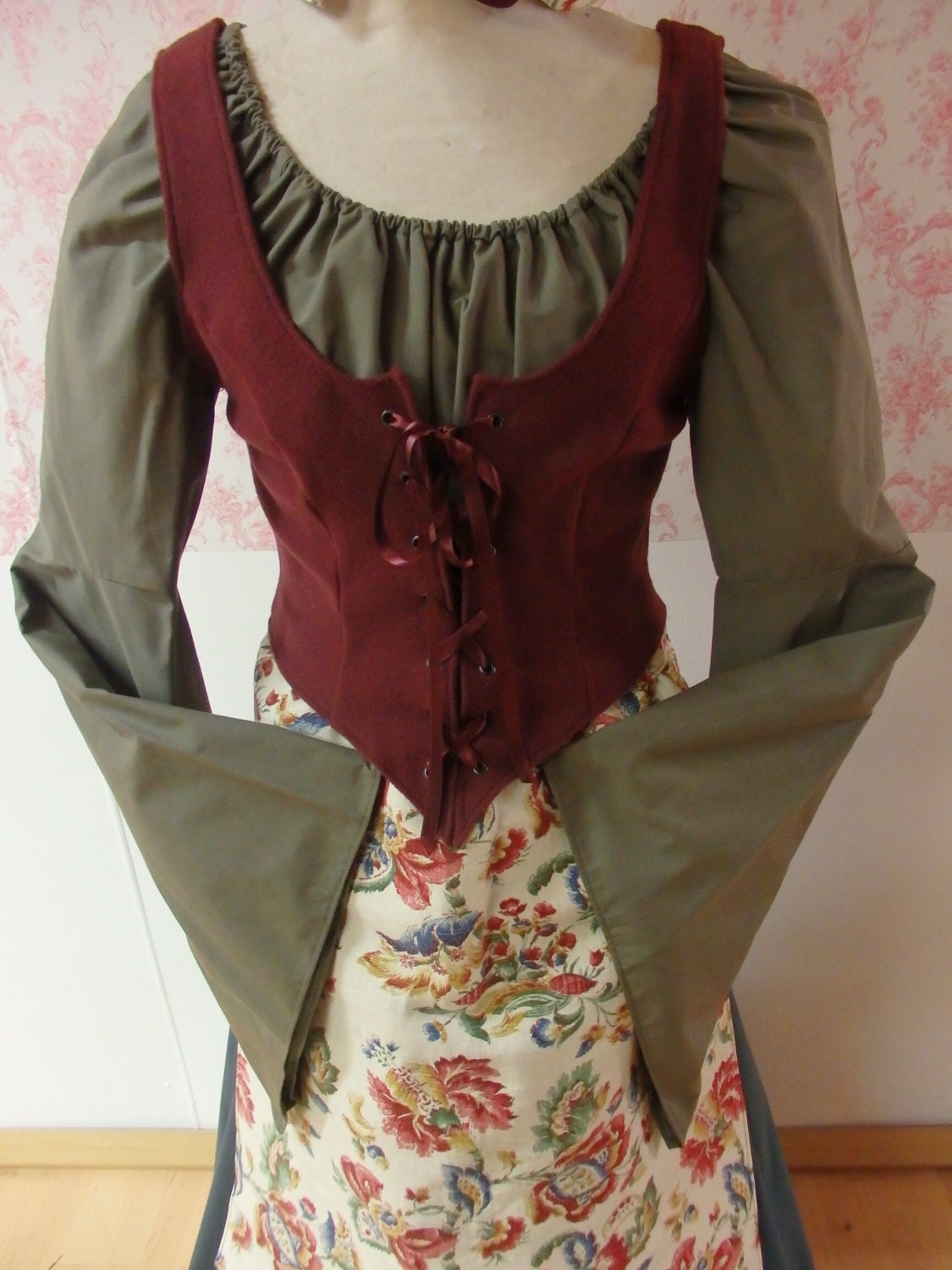 Outlander Bodice / Woolen Bodice / Corset Bodice / Woolen Medieval ...