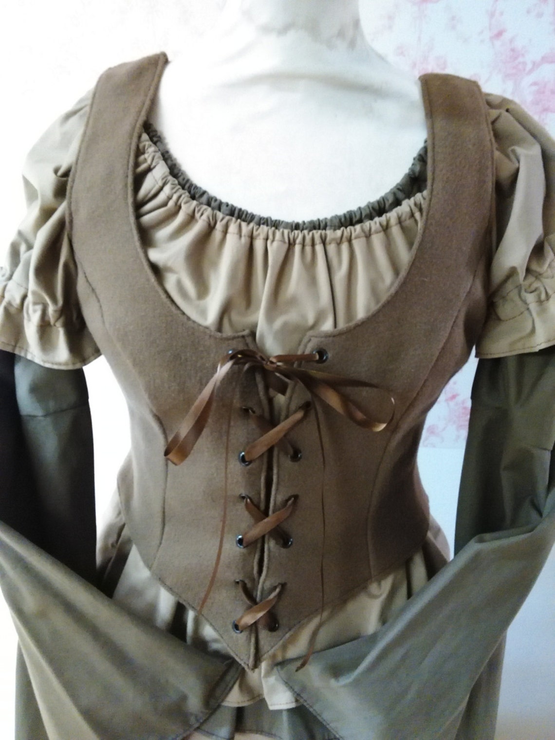 Outlander Bodice / Woolen Bodice / Corset Bodice / Woolen Medieval ...