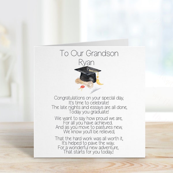 Grandson Graduation Card - Etsy