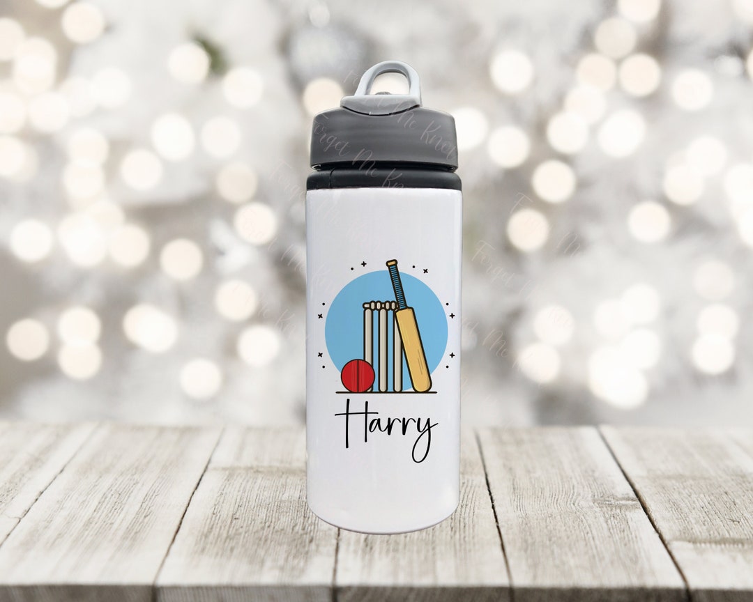 Cricket Drinks Bottle, Cricket Water Bottle, Personalised Water Bottle ...
