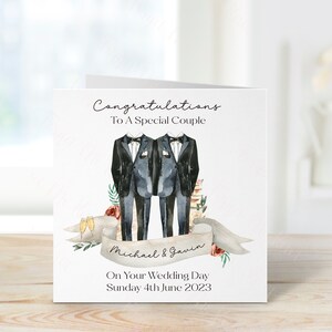 Personalised Gay Wedding Card, Same Sex Wedding Card, Mr & Mr Wedding ...