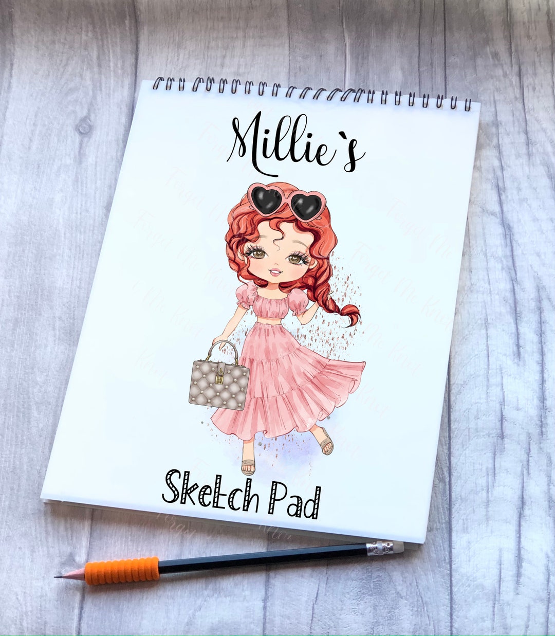 Sketchpad, Personalised Sketchbook, Personalised Sketch Pad, Sketchbook ...