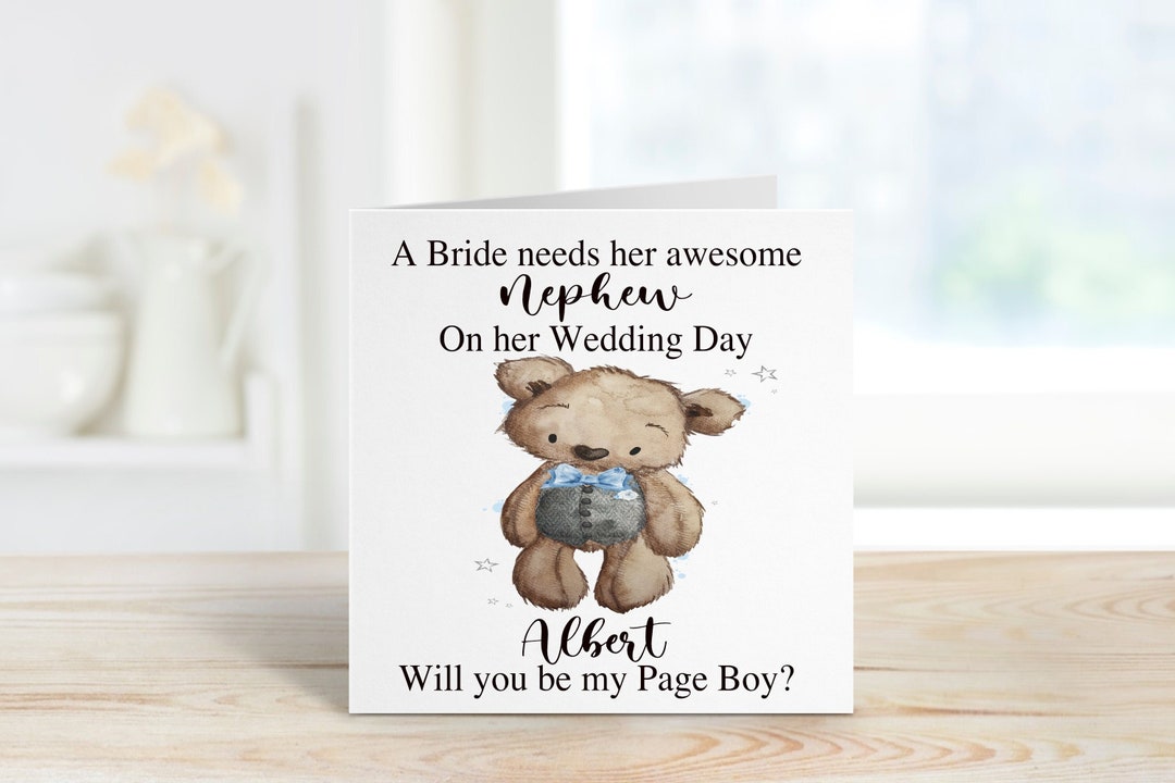 Page Boy Proposal Card, Will You Be My Page Boy?, Personalised Page Boy ...