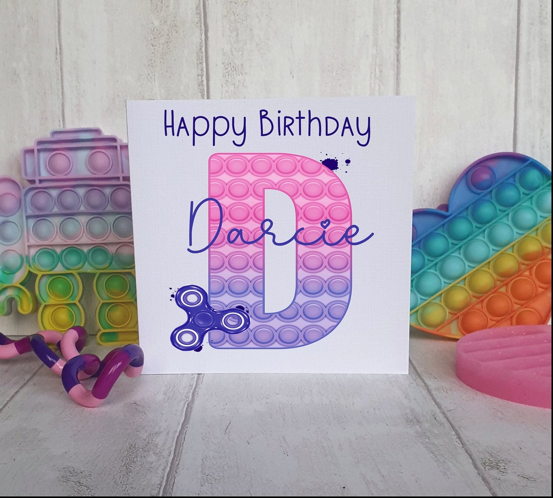 Pop It Birthday Card. Pop It Fidget Birthday Card, Personalised Pop It ...