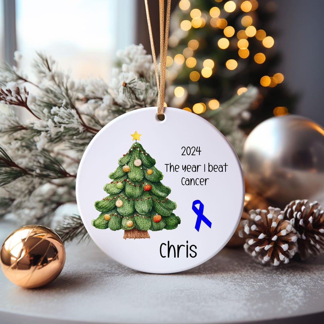 Cancer Free Christmas Bauble, 2024 the Year I Beat Cancer, Personalised ...