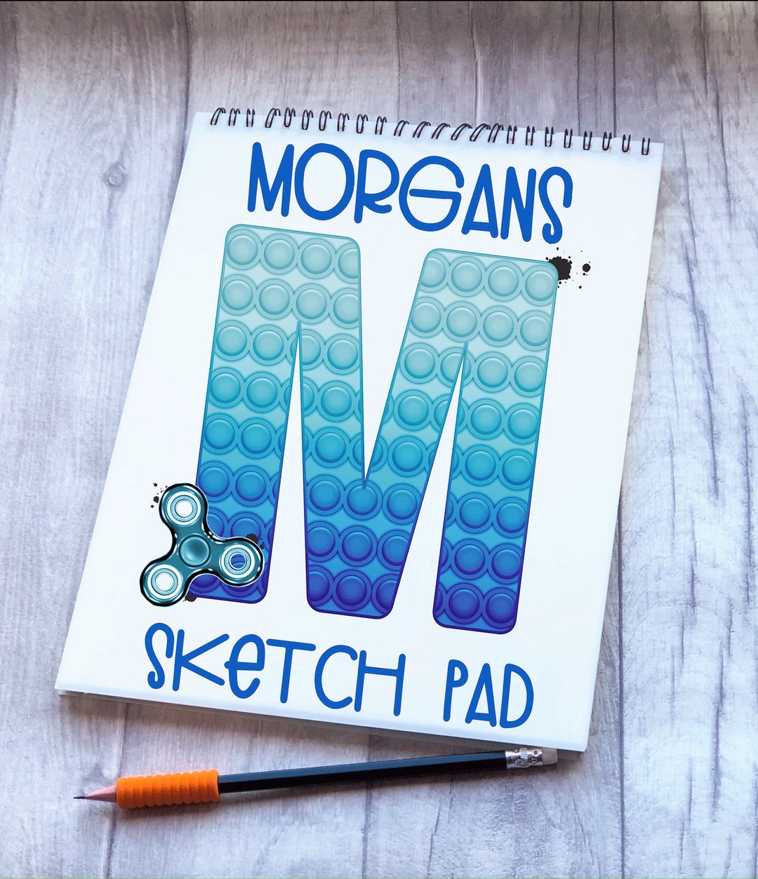 Fidget Poppit Kids Personalised Sketch Pad, Childrens Sketch Pad ...