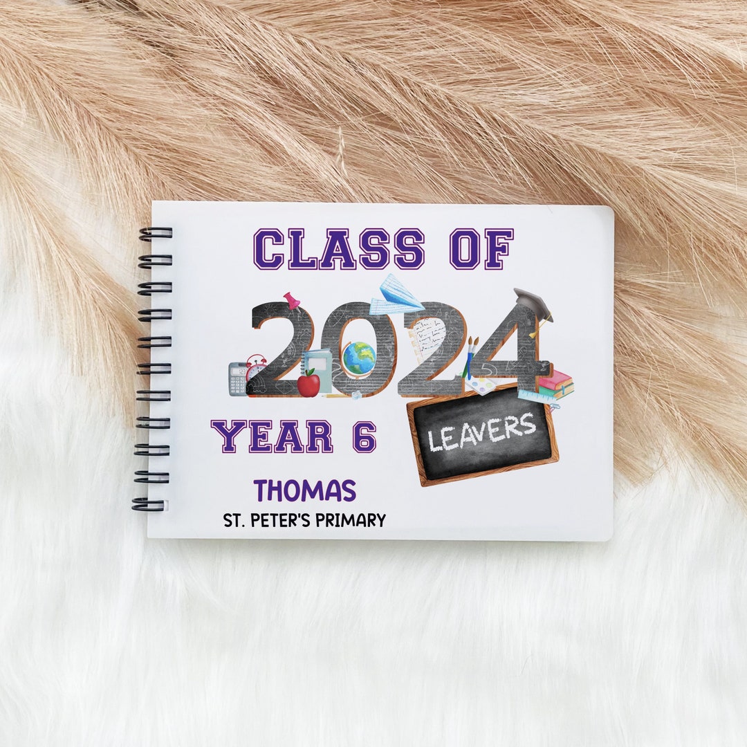 Leavers Notebook, Class of 2024 Leavers, Personalised School Leavers ...