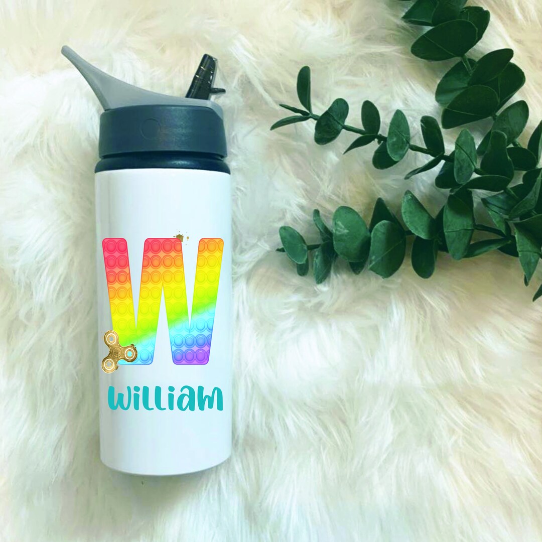 Poppit Personalised Water Bottle, Poppit Fidget Aluminium Drinks Bottle ...