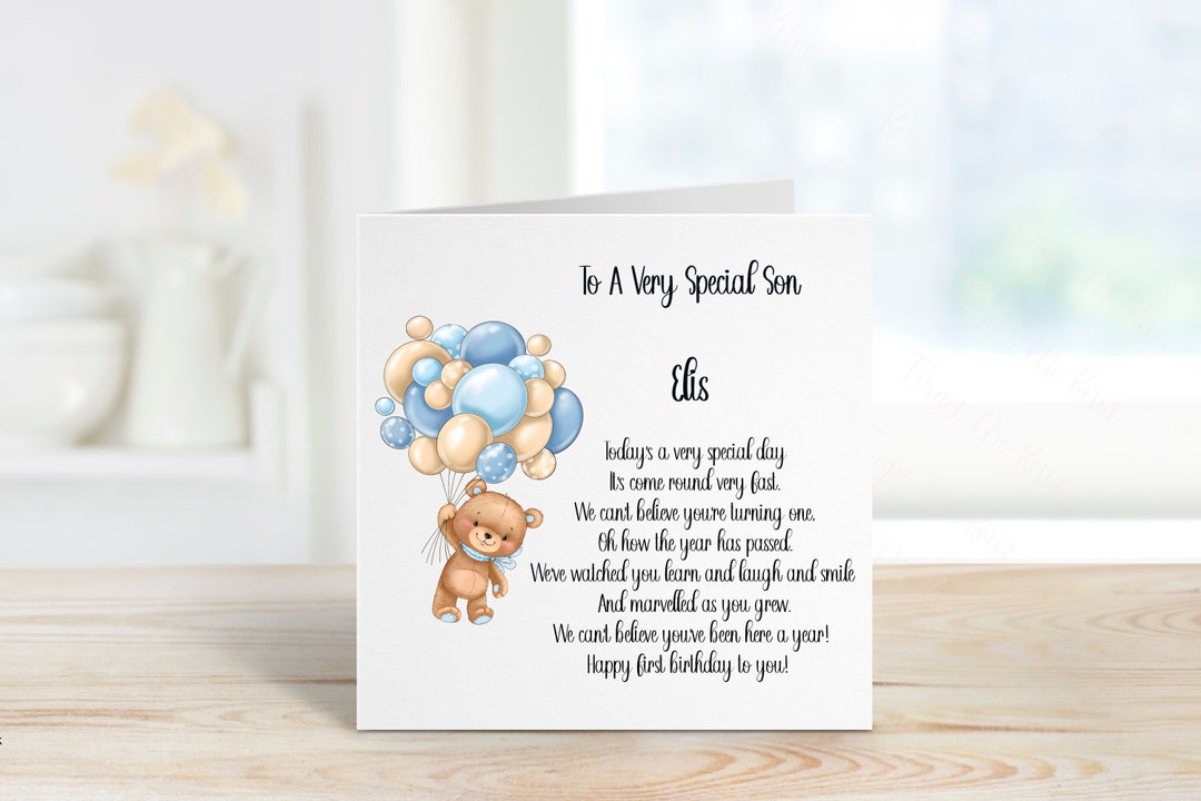 Grandson 1st Birthday Card, 1st Birthday Card for Grandson ...