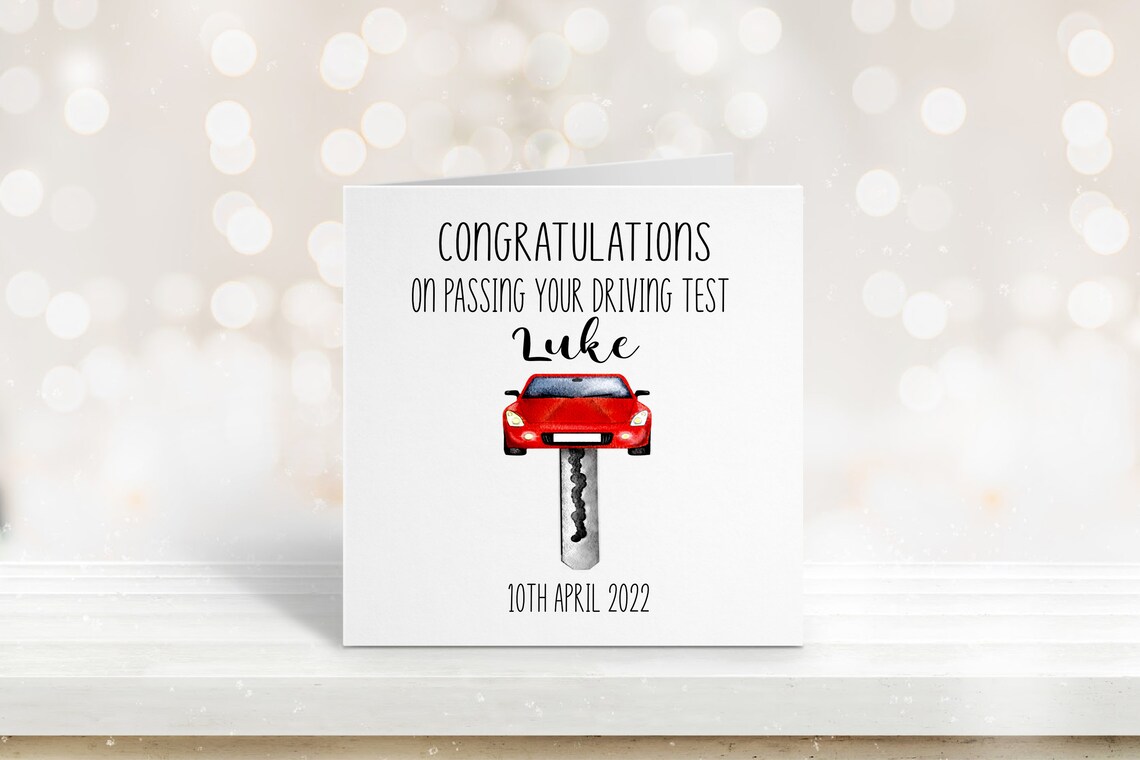 Driving Test Card Congratulations Card Card for Him Card - Etsy