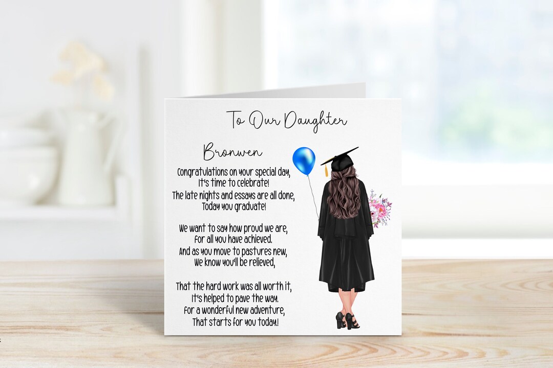 Daughter Graduation Card, Personalised Graduation Card for Her ...