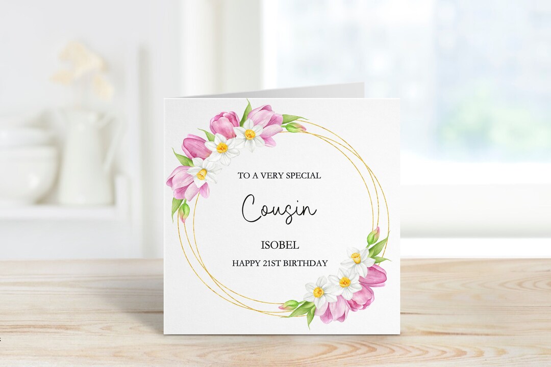 Cousin Birthday Card, Birthday Card for Cousin, Birthday Cards for Her ...