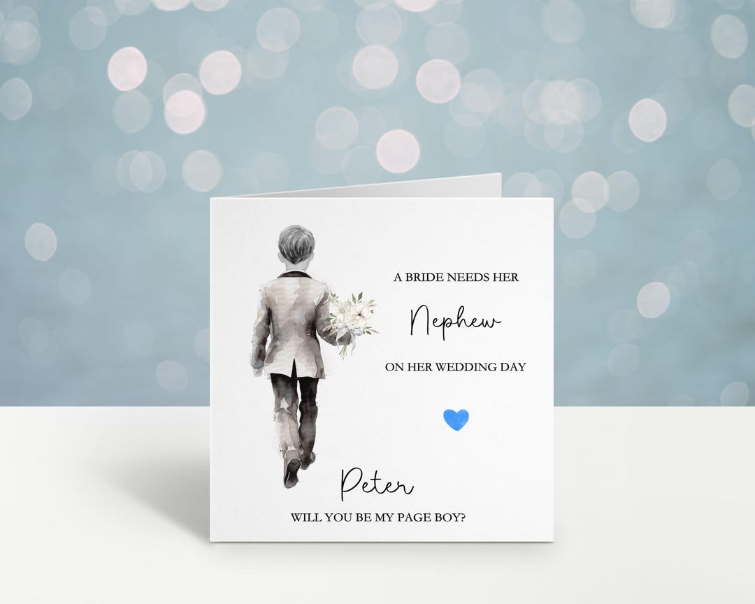 Page Boy Proposal Card, Page Boy Card for Nephew, Will You Be My Page ...