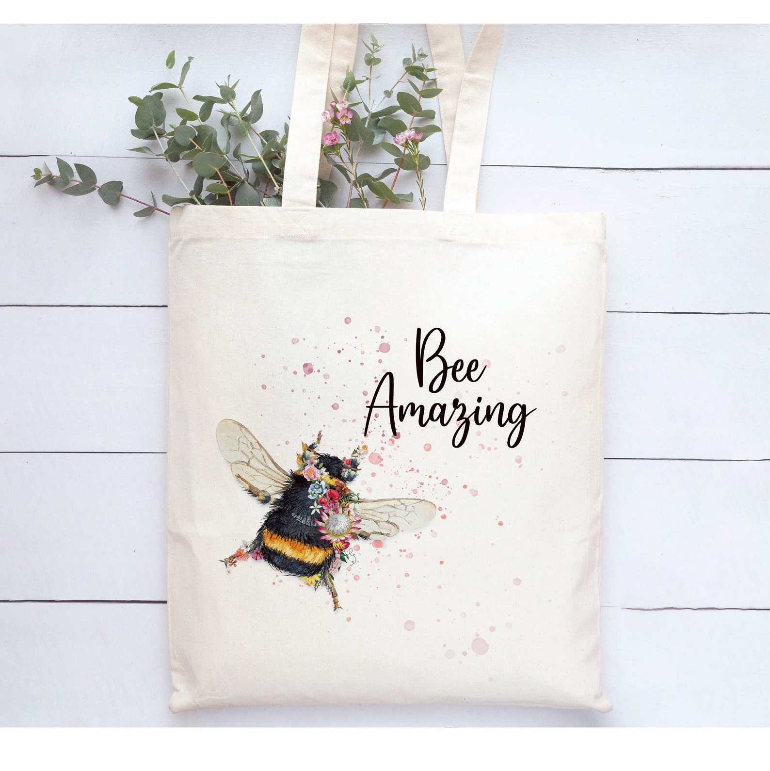 Bee Amazing Tote Bag Bee Design Tote Bag Personalised Tote | Etsy