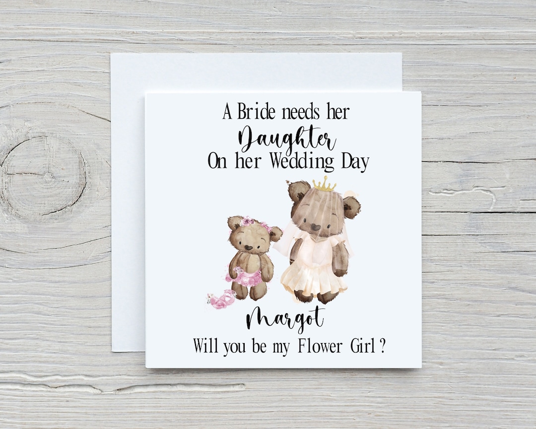 Flower Girl Proposal Card, Will You Be My Flower Girl?, Personalised ...