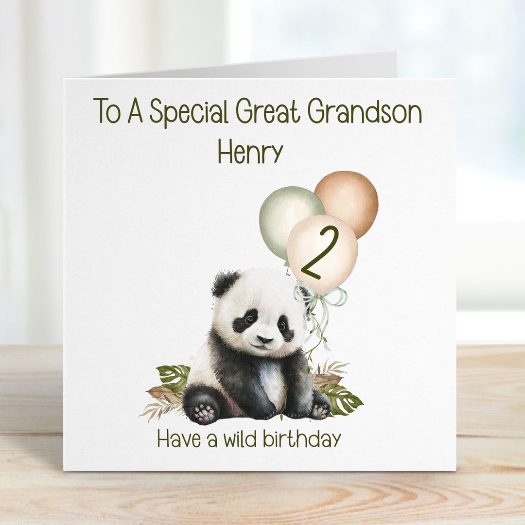 Great Grandson 2nd Birthday Card, 2nd Birthday Card for Great Grandson ...