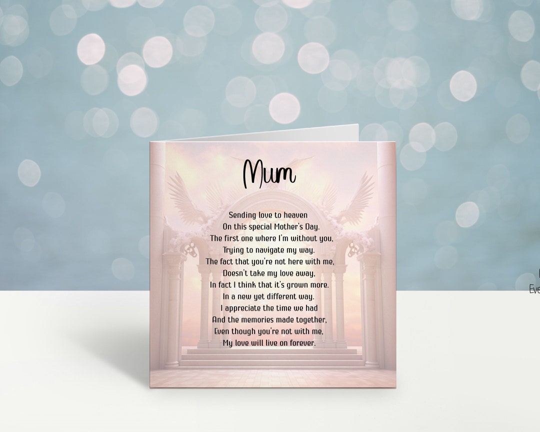 First Mother's Day Without You Card, Memorial Mothers Day Card, Mothers ...