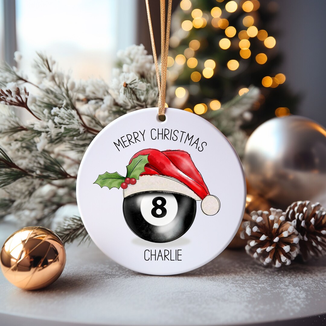Snooker Christmas Tree Decoration, Personalised Snooker Christmas Tree ...